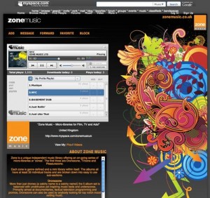 50 สุดยอด MySpace Music Site Designs