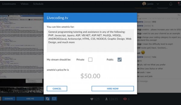 Livecodeing เปิดให้ว่าจ้างนักพัฒนาและดูพวกเขาทำงานออนไลน์ได้ทันที