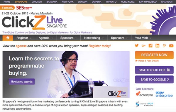 สัมมนาออนไลน์มาร์เก็ตติ้ง ClickZ Live Singapore