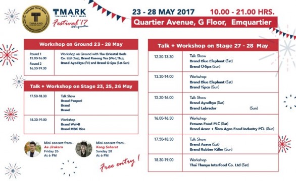 T MARK Festival 2017 สัมผัสคุณภาพสินค้าไทยระดับโลก