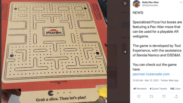 Pizza Hut จับเกม Pac-Man ลงกล่อง แจ้งเกิดบรรจุภัณฑ์ที่ลูกค้าสามารถ ...