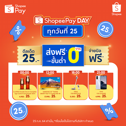 เปิดตัว ‘ShopeePay Day ทุกวันที่ 25’ ดีลดีประจำเดือนจาก ‘ShopeePay’ ส่ง ...