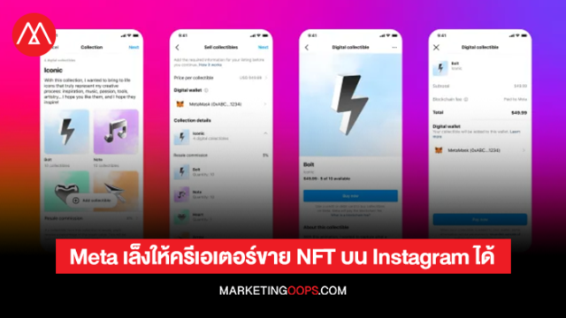 Meta เล็งอนุญาตให้ครีเอเตอร์ สามารถขาย NFT บน Instagram ได้โดยตรง