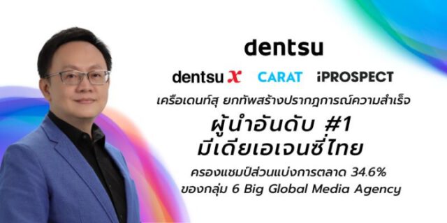 เครือเดนท์สุยกทัพ CARAT, dentsu X และ iProspect สร้างความสำเร็จ ‘ผู้นำอันดับ #1 อุตสาหกรรมสื่อ ...