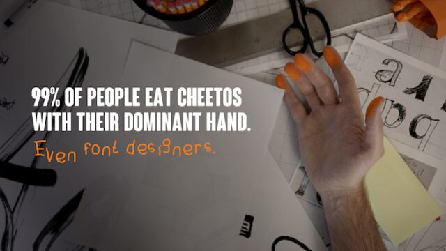 Cheetos แจกฟอนต์อักษรลายเส้นขยุกขยิก "The Other Hand Font" เพราะข้างที่ ...