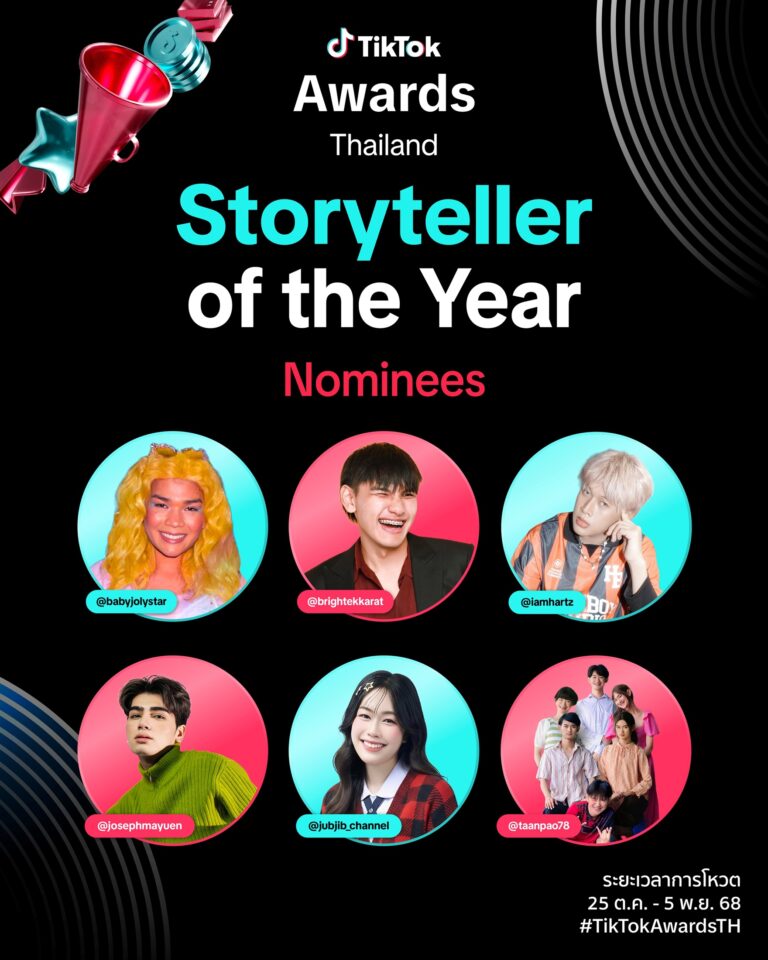 เคาะแล้ว! TikTok เปิดโผผู้เข้าชิงรางวัล TikTok Awards 2025 ปลุกพลัง ...